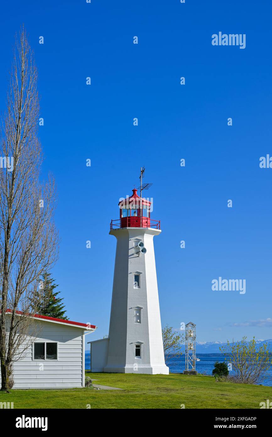 Cape Mudge Lighthouse, Quadra Island, British Columbia, Canada Stock ...