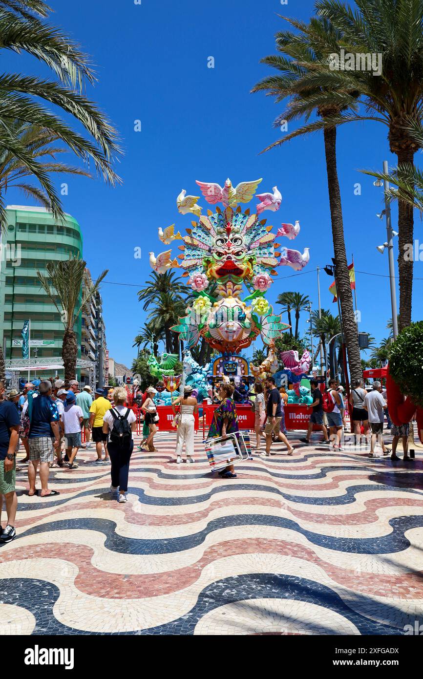 Alicante, Spain- June 20, 2024: The Hogueras, the enormous cardboard ...