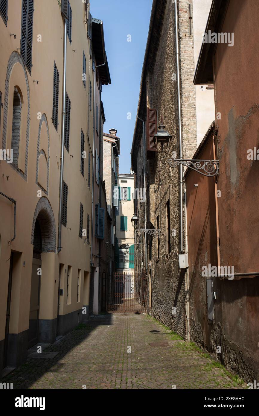 Characteristic alley in the downtown city center scenery Stock Photo ...
