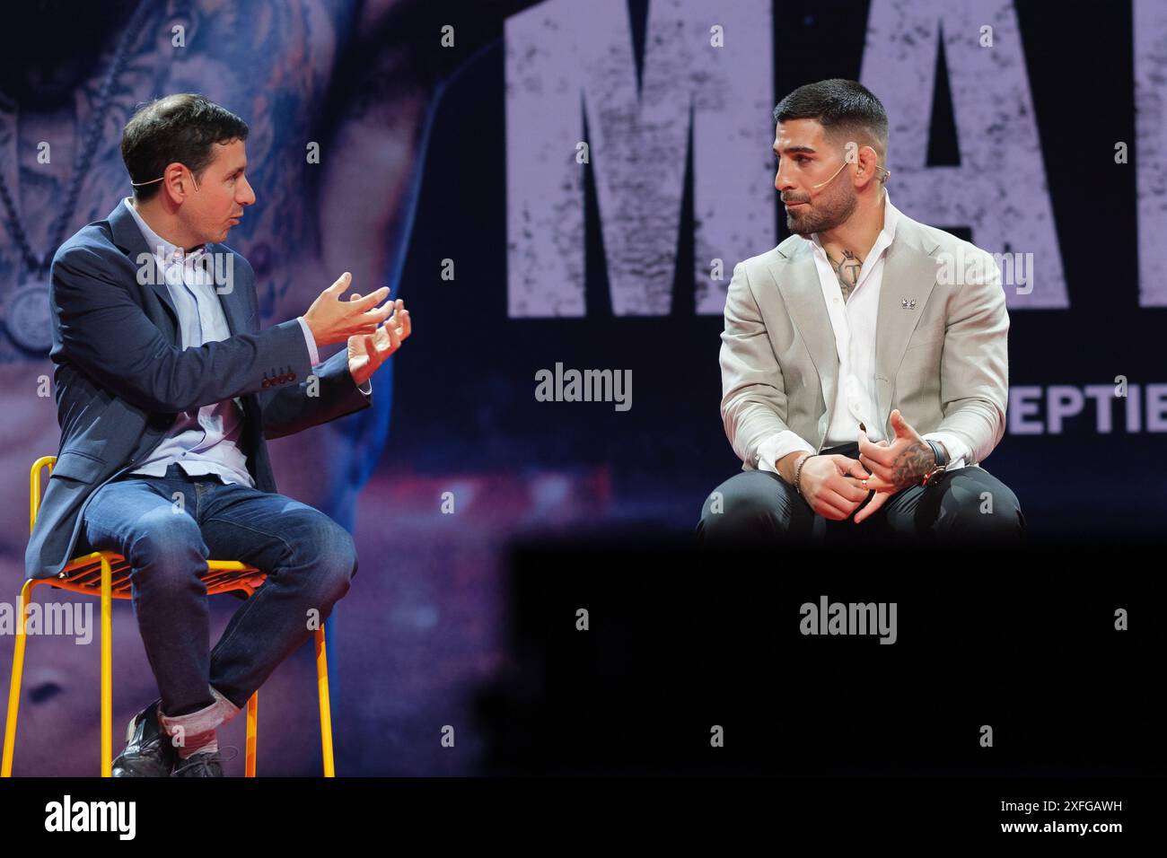 Madrid, Spain. 03rd July, 2024. Ilia Topuria attends the Madrid press ...