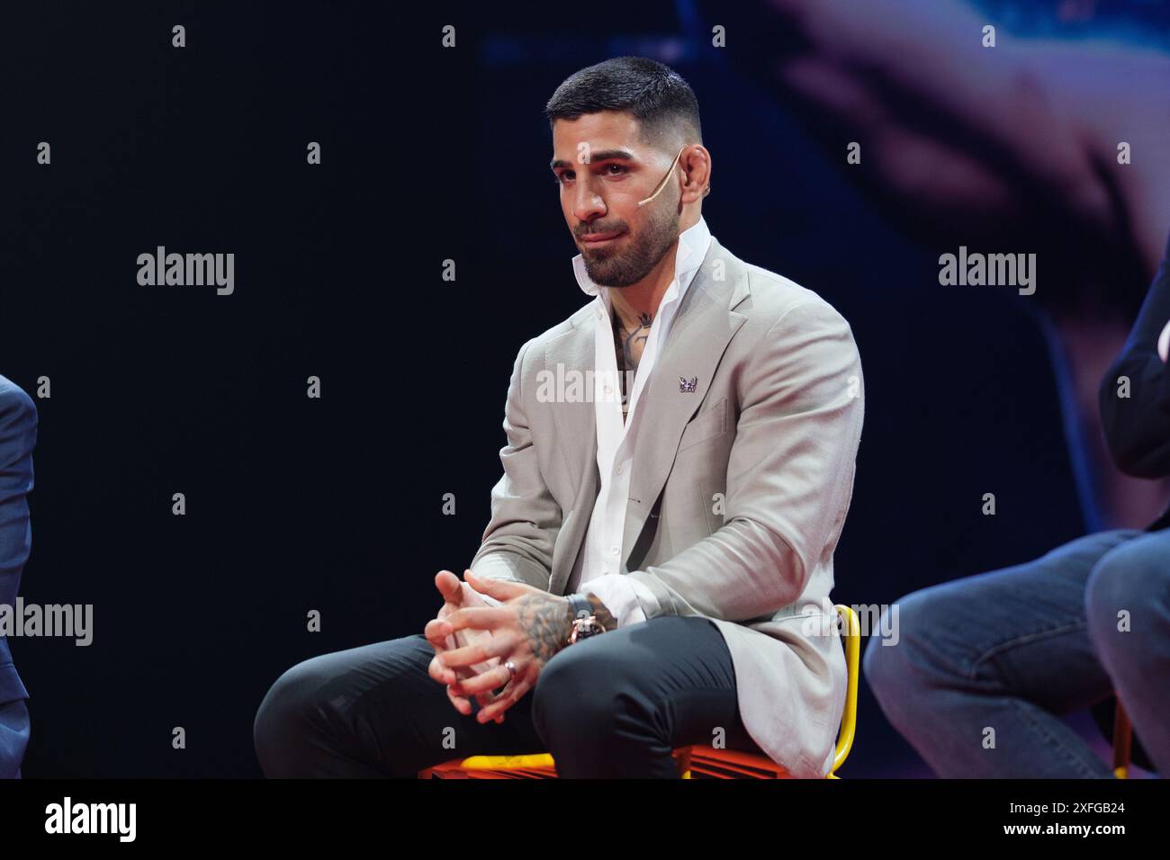 Madrid, Spain. 03rd July, 2024. Ilia Topuria attends the Madrid press ...