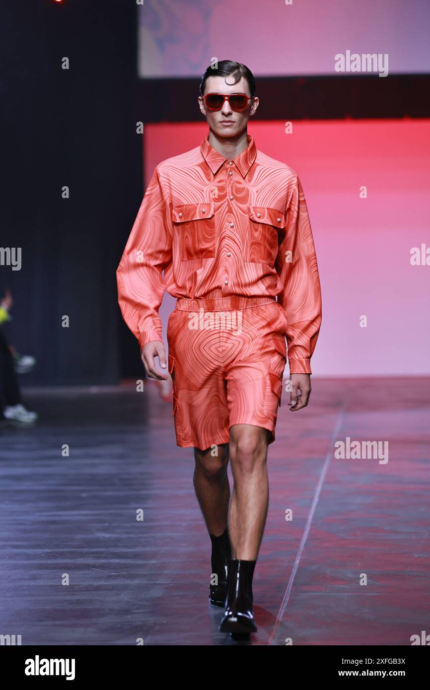 BERLIN, GERMANY - July 3th: A model walks the runway during the Marcel ...