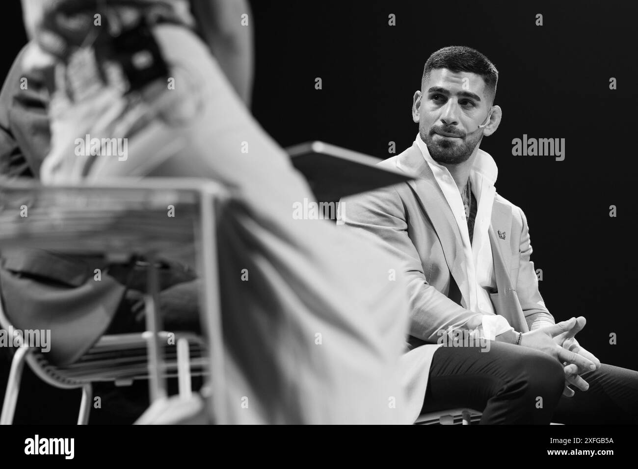 Madrid, Spain. 03rd July, 2024. Ilia Topuria attends the Madrid press ...