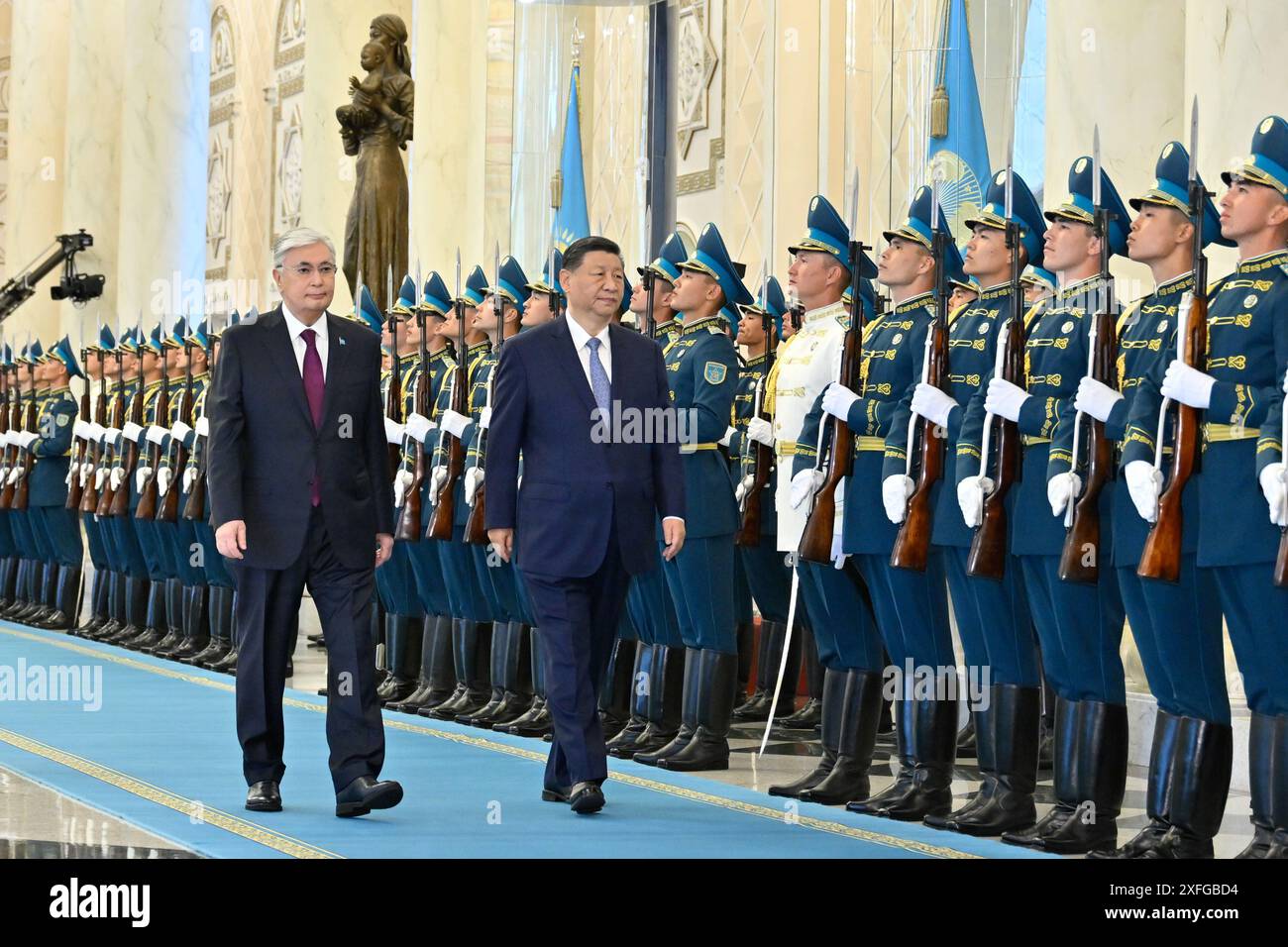 Astana Kazakhstan 3rd July 2024 Chinese President Xi Jinping And