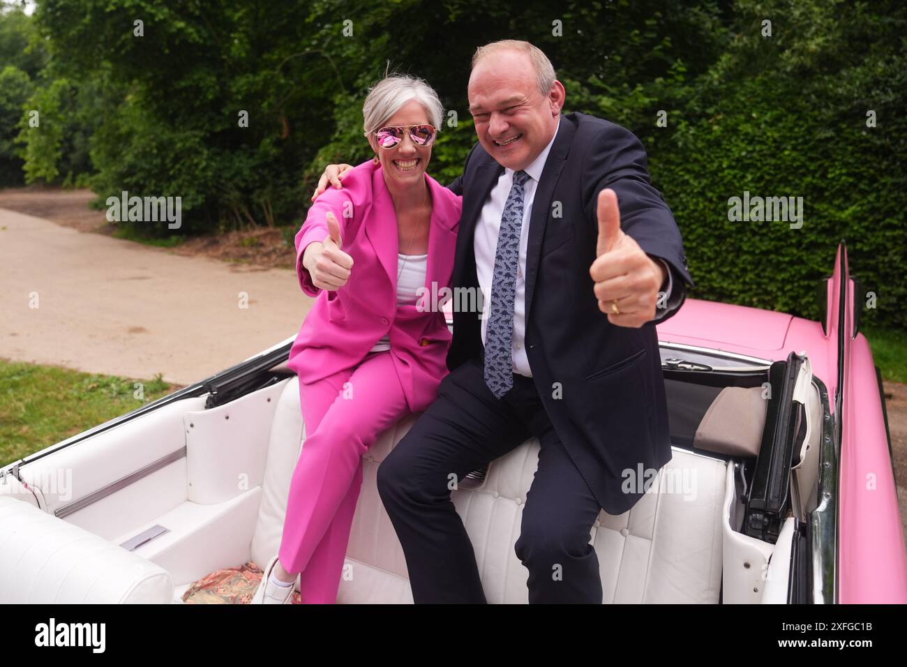 Liberal Democrats deputy leader Daisy Cooper (left) and party leader ...