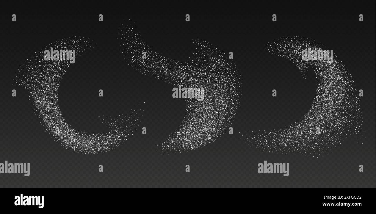 Falling sugar powder, flying salt. White crystals Stock Vector Image ...