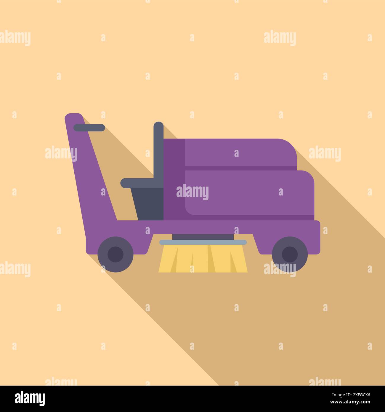 Sweeper machine on street Stock Vector Images - Alamy