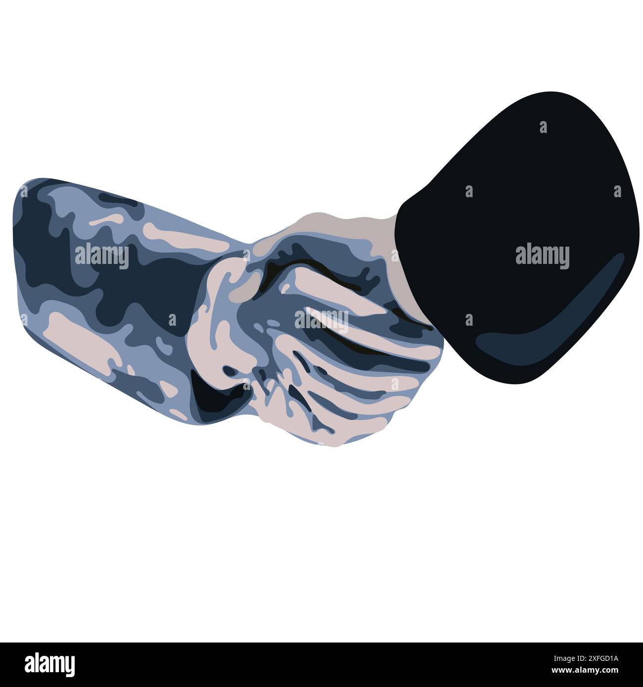 handshake with graphic style isolated on white background Stock Vector ...