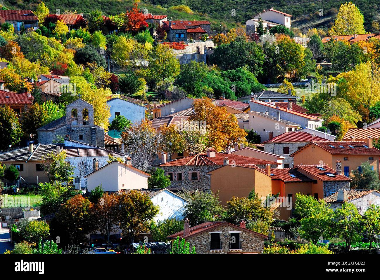 Church of Asuncion, Berzosa del Lozoya, Madrid, Spain Stock Photo - Alamy