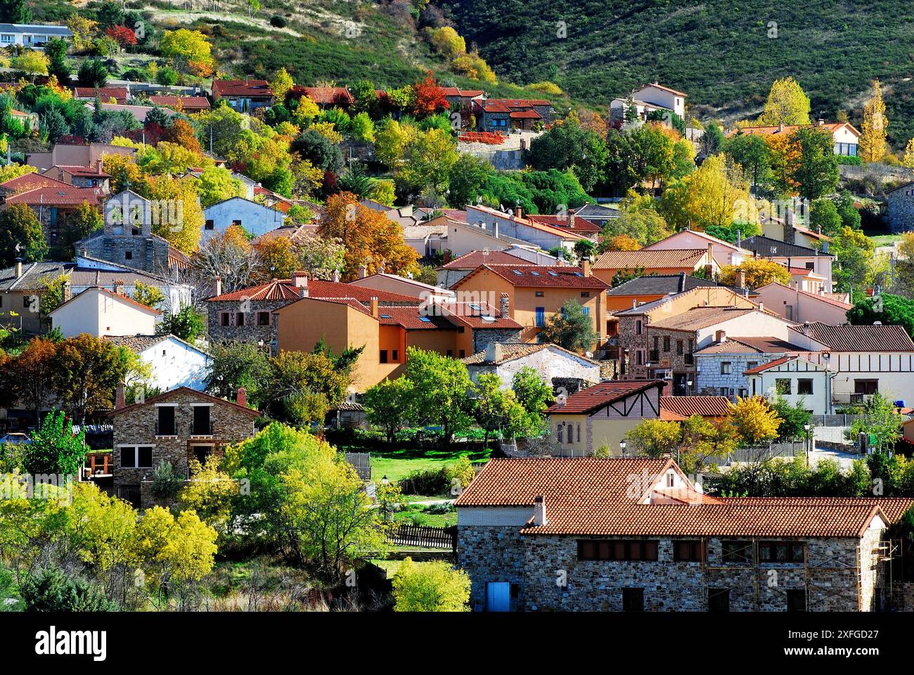 Church of Asuncion, Berzosa del Lozoya, Madrid, Spain Stock Photo - Alamy