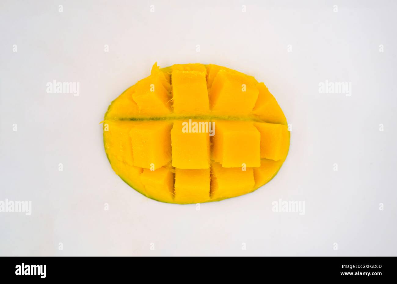 Delicious Looking Green Mangoes Chopped Tropical Fruit Cut Slices and ...