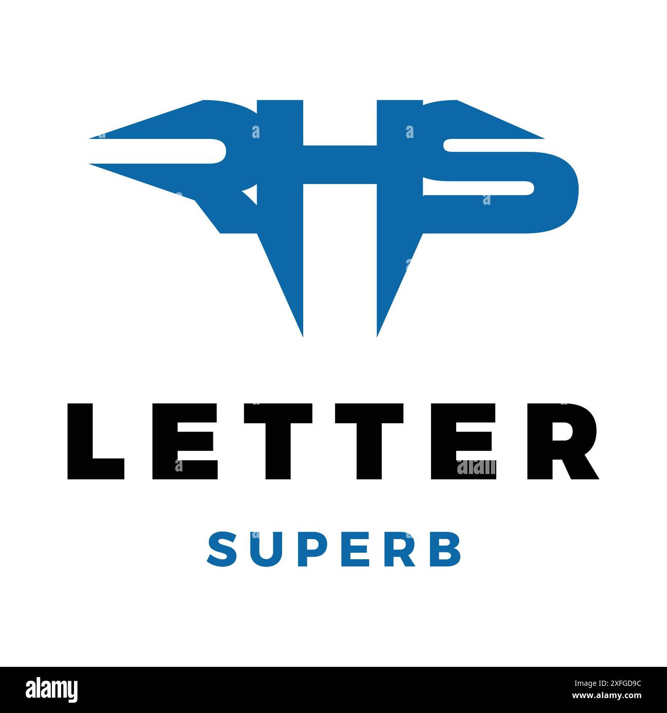 Initial Letter RHS Icon Logo Design Template Stock Vector Image & Art ...