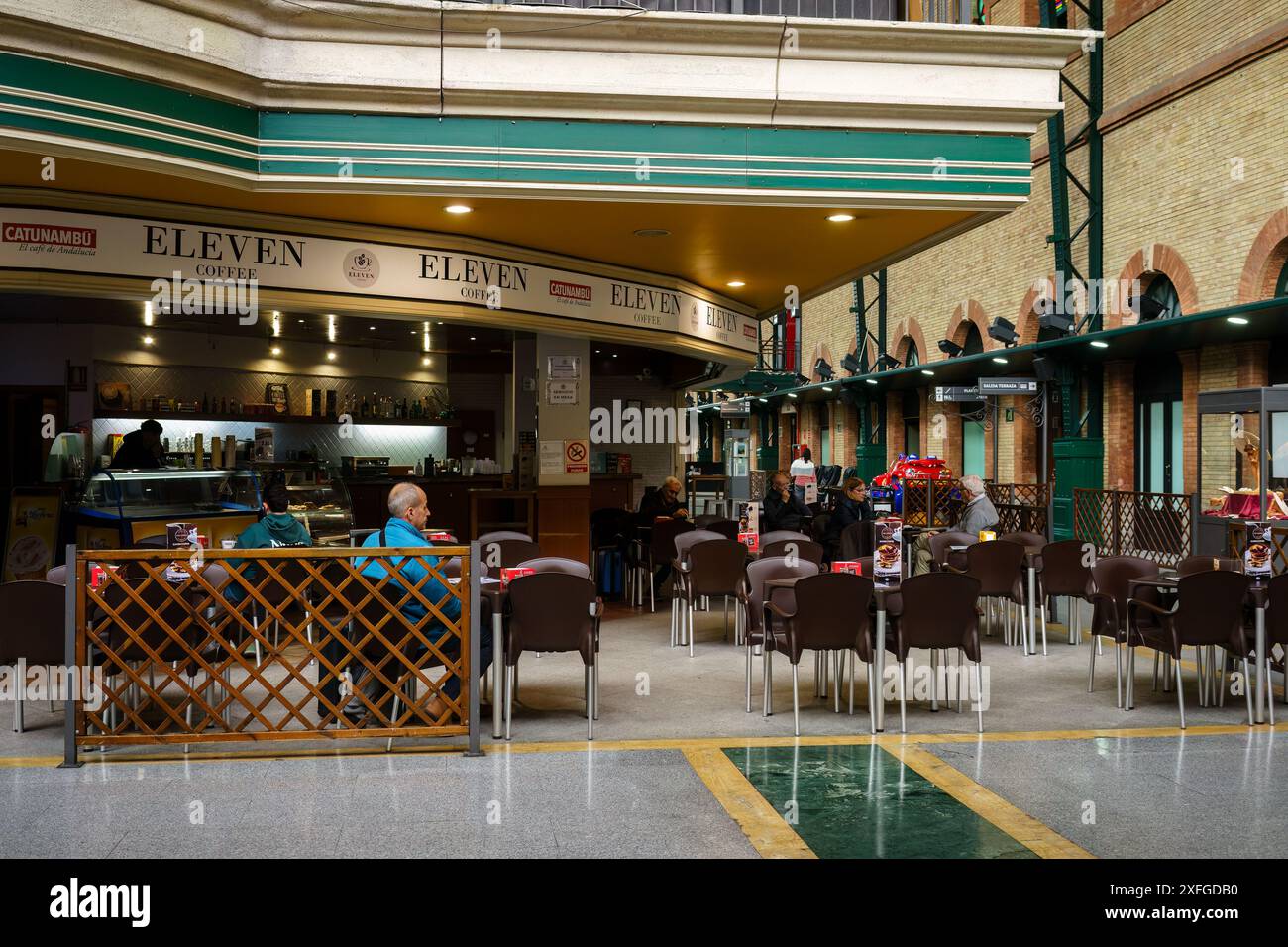 Seville, Spain. February 5, 2024 - Eleven Coffee inside Centro ...