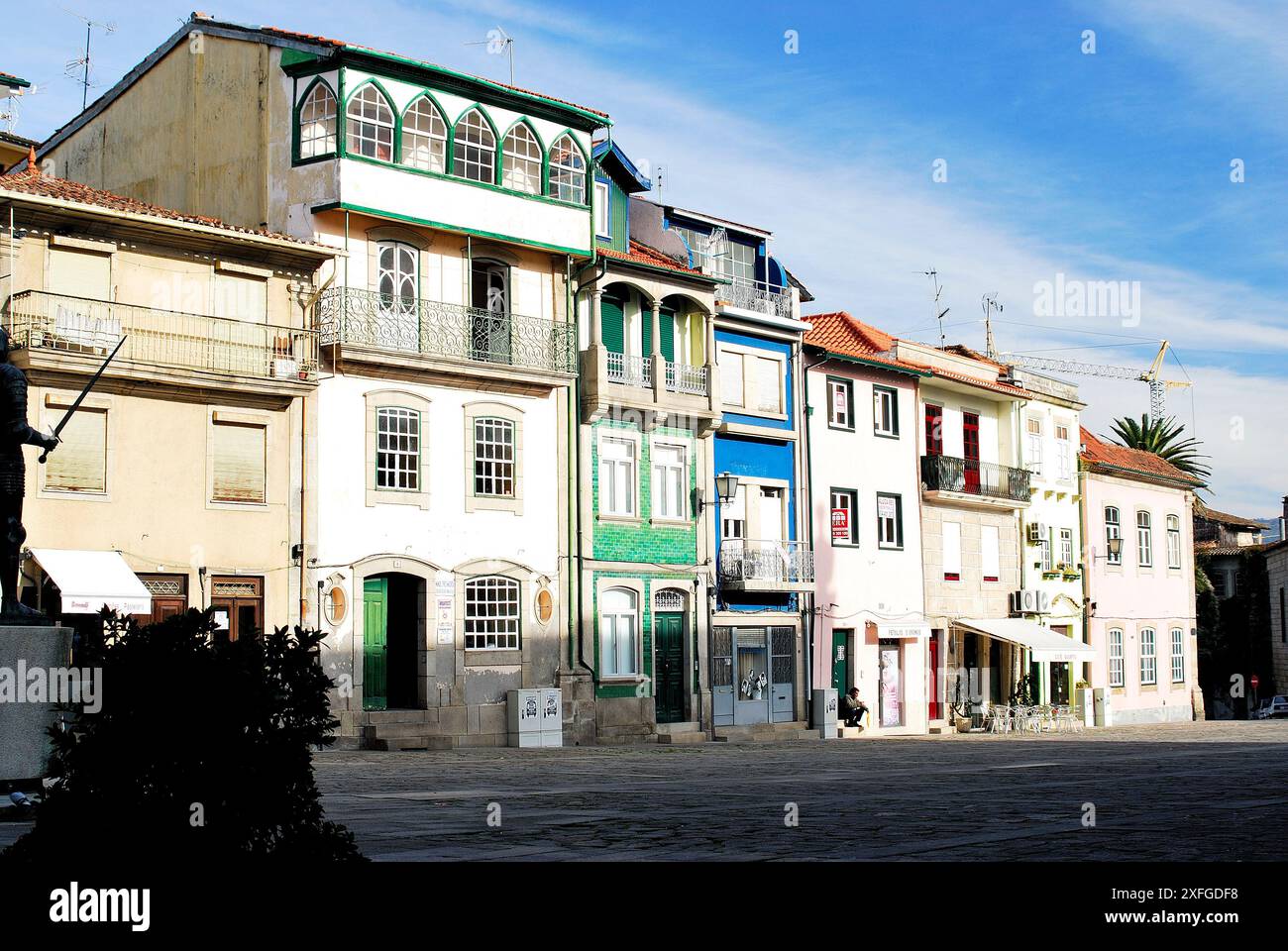 Main square of Chaves, Portugal Stock Photo - Alamy