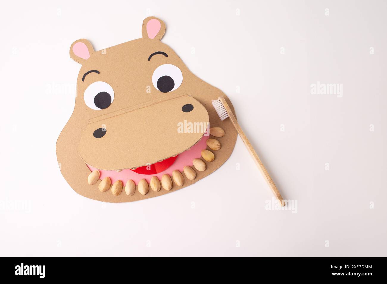Creative recycling craft tutorial paper cut hippo with toothbrush ...