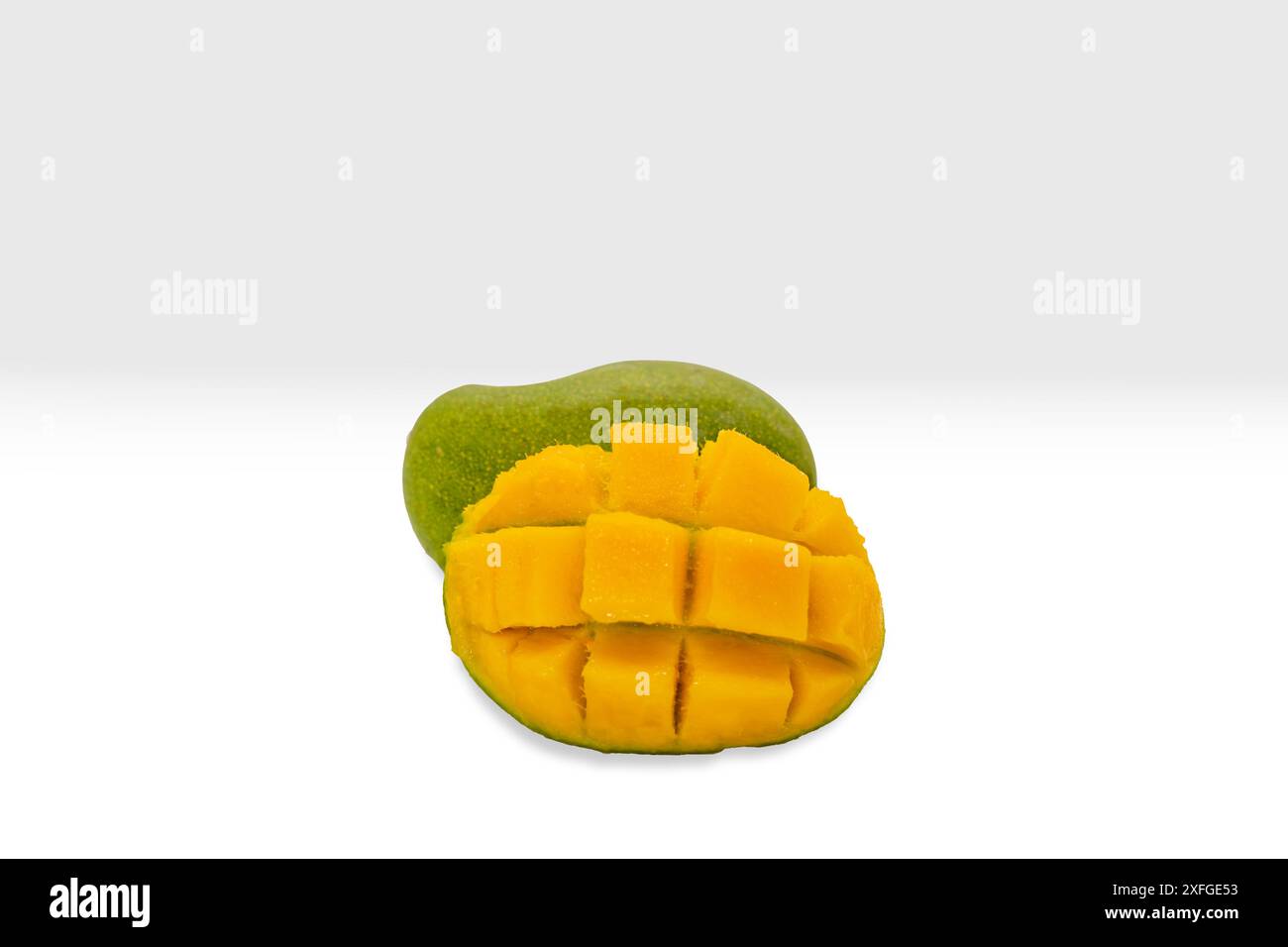 Delicious Looking Green Mangoes Chopped Tropical Fruit Cut Slices and ...