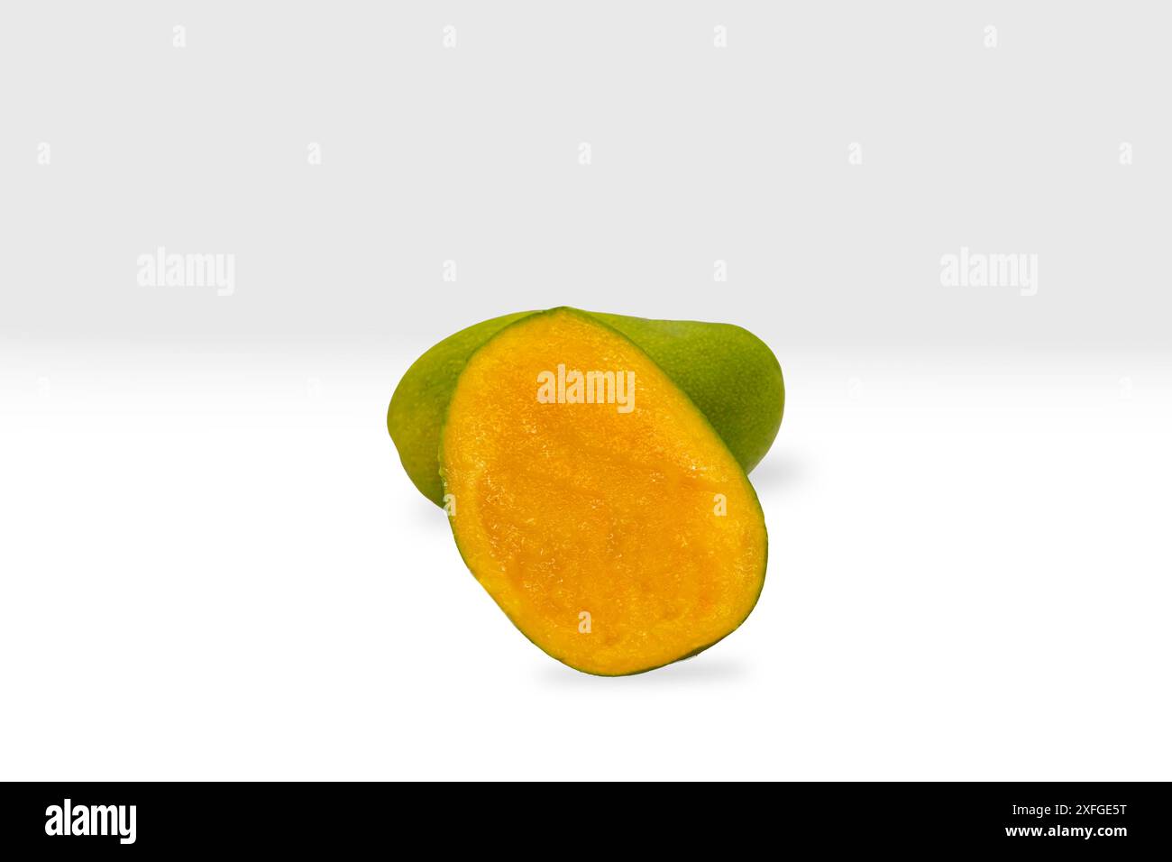 Delicious Looking Green Mangoes Chopped Tropical Fruit Cut Slices and ...