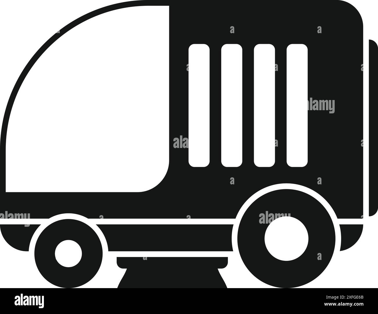 Black and white icon of a cleaning machine scrubbing and polishing ...