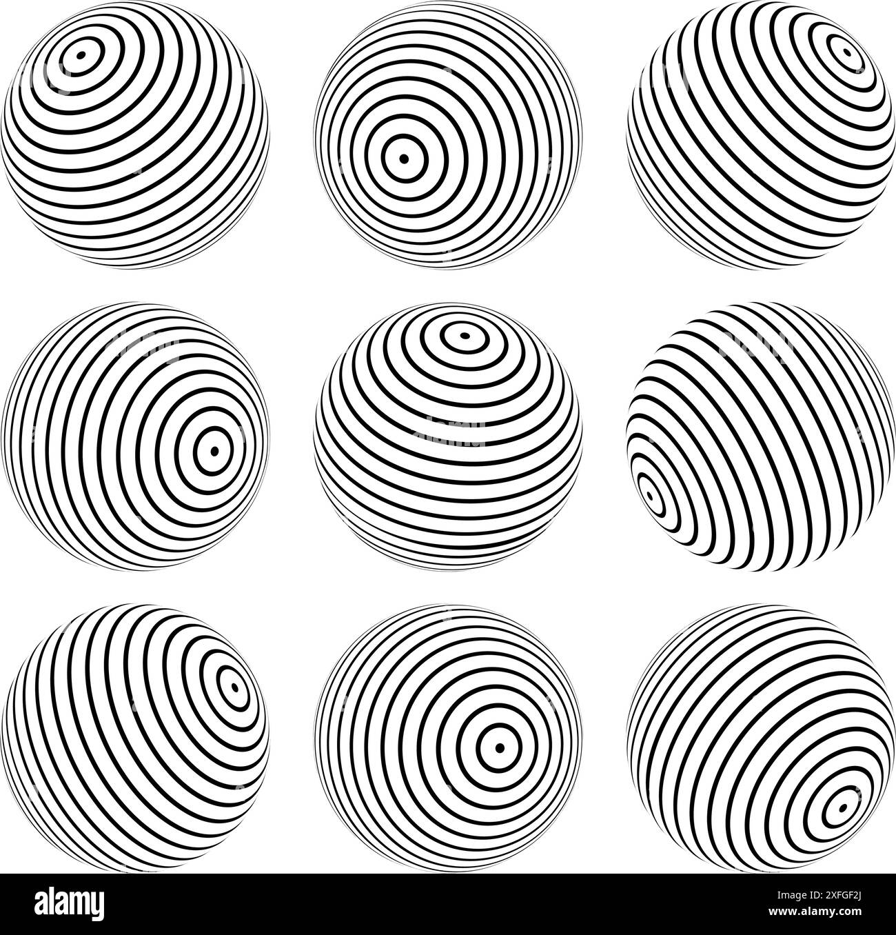 Globe grid spheres. 3D spheres wireframe. Vector illustration Stock ...