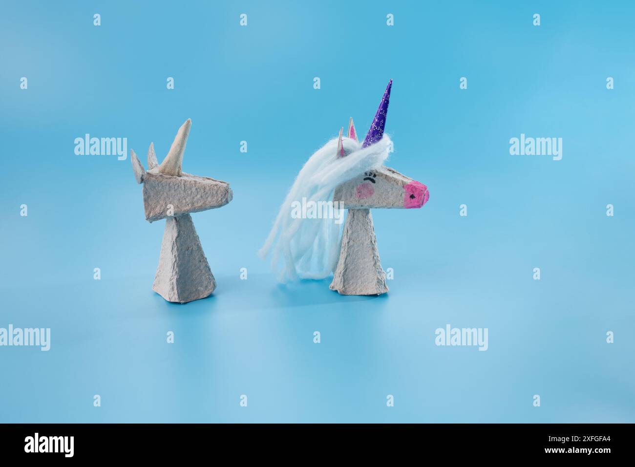 Unicorn craft for kid and kindergarten: easy DIY activity. Transform ...