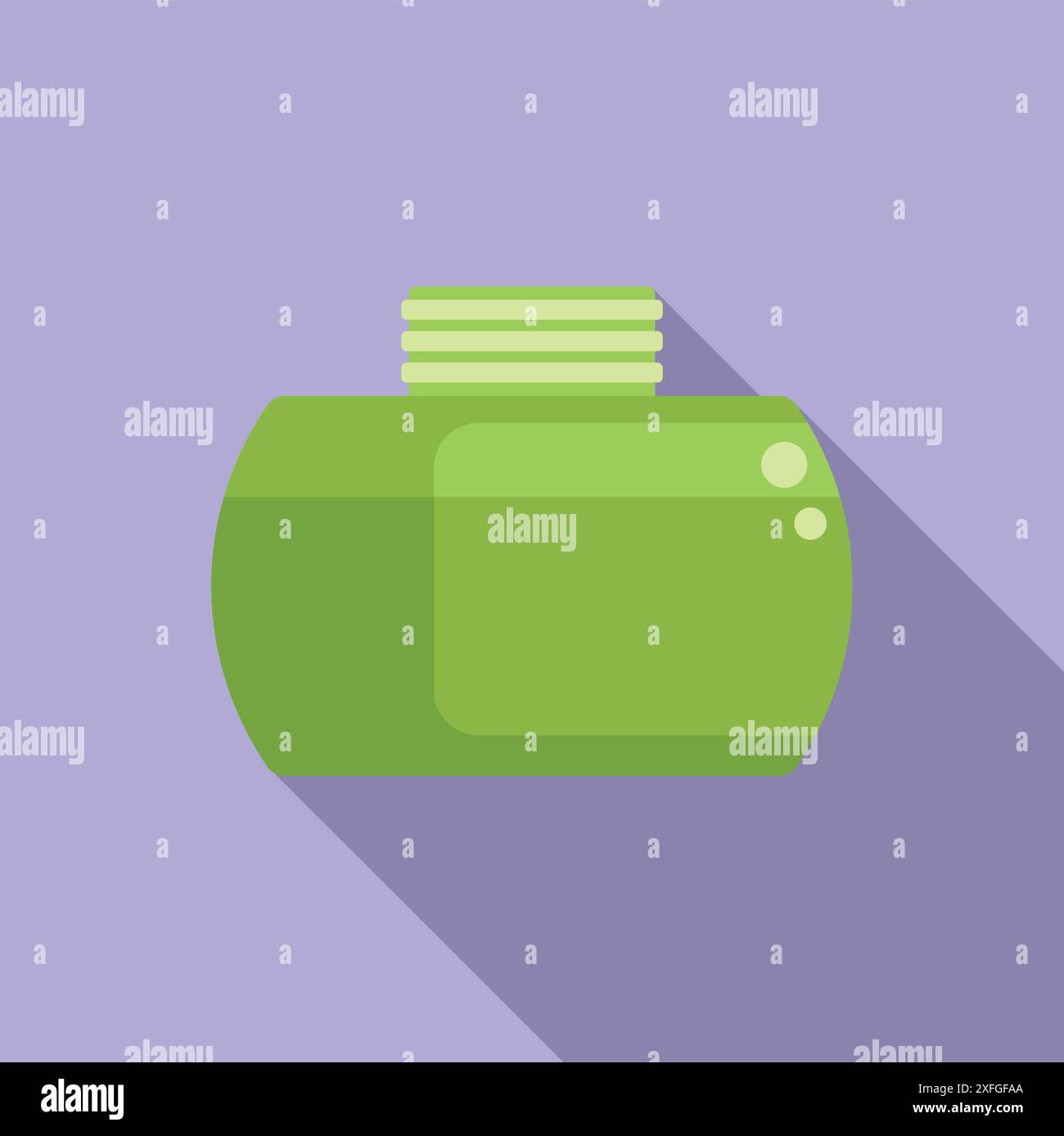 Green septic tank icon in flat style on a violet background Stock ...