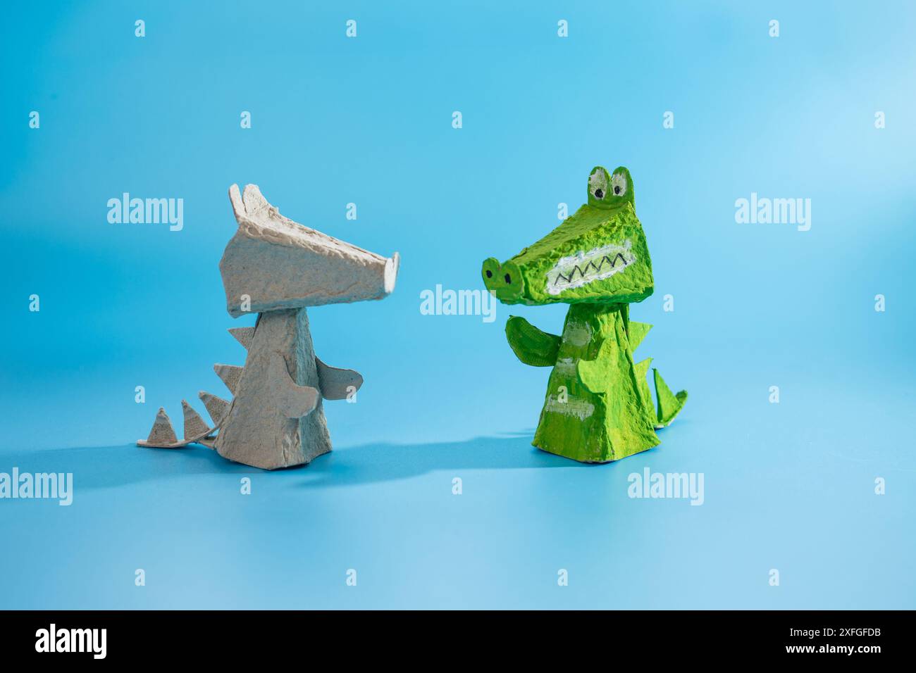 crocodile paper craft. Recycled paper materials, for children's ...