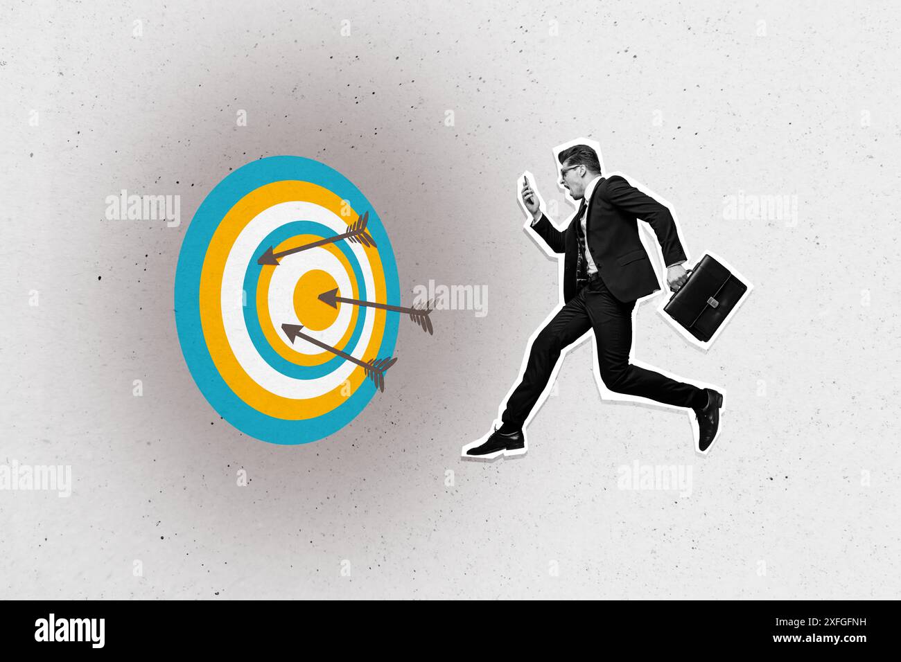 Composite trend artwork sketch collage of money graphics workspace ...