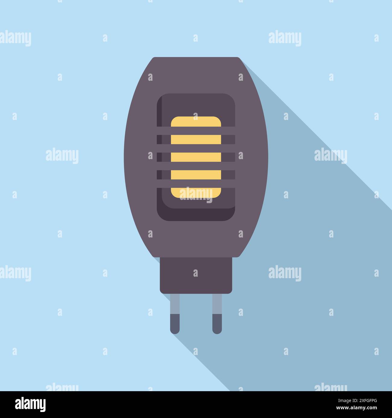 Electric insect repellent device plugged into wall socket emitting ...