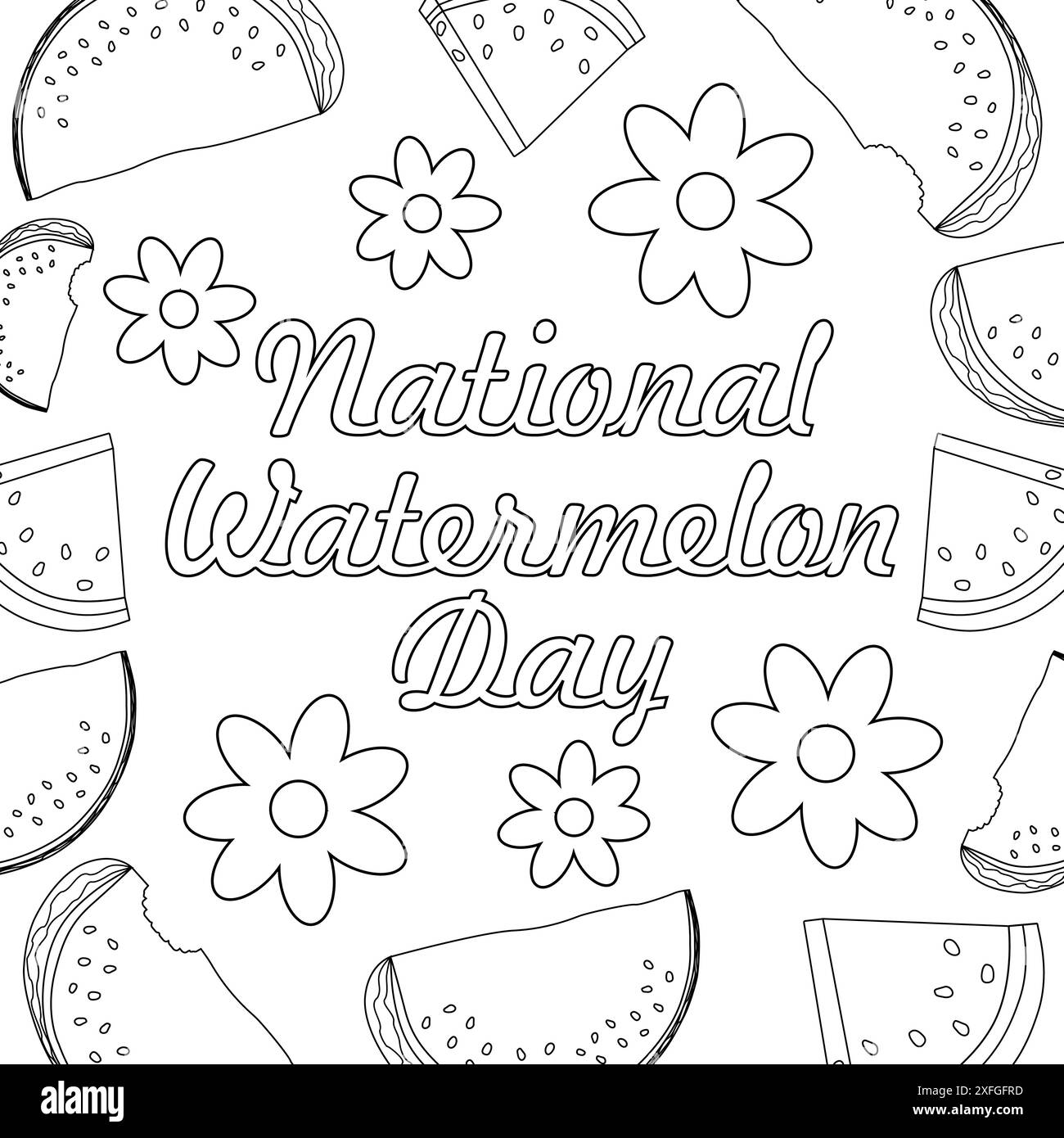 Summer coloring page for kids hi-res stock photography and images - Alamy