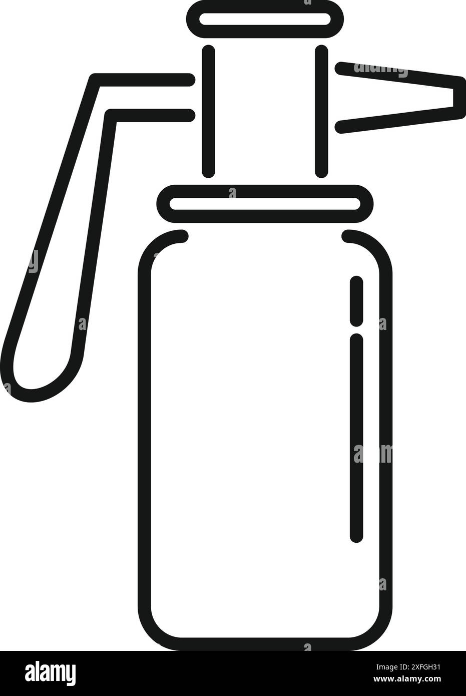 Simple line icon of a medical spray bottle, perfect for representing ...