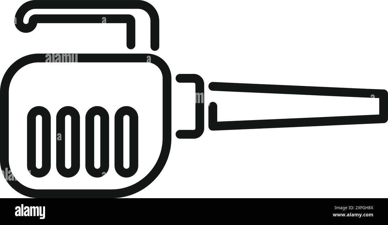 Leaf blower linear icon Black and White Stock Photos & Images - Alamy