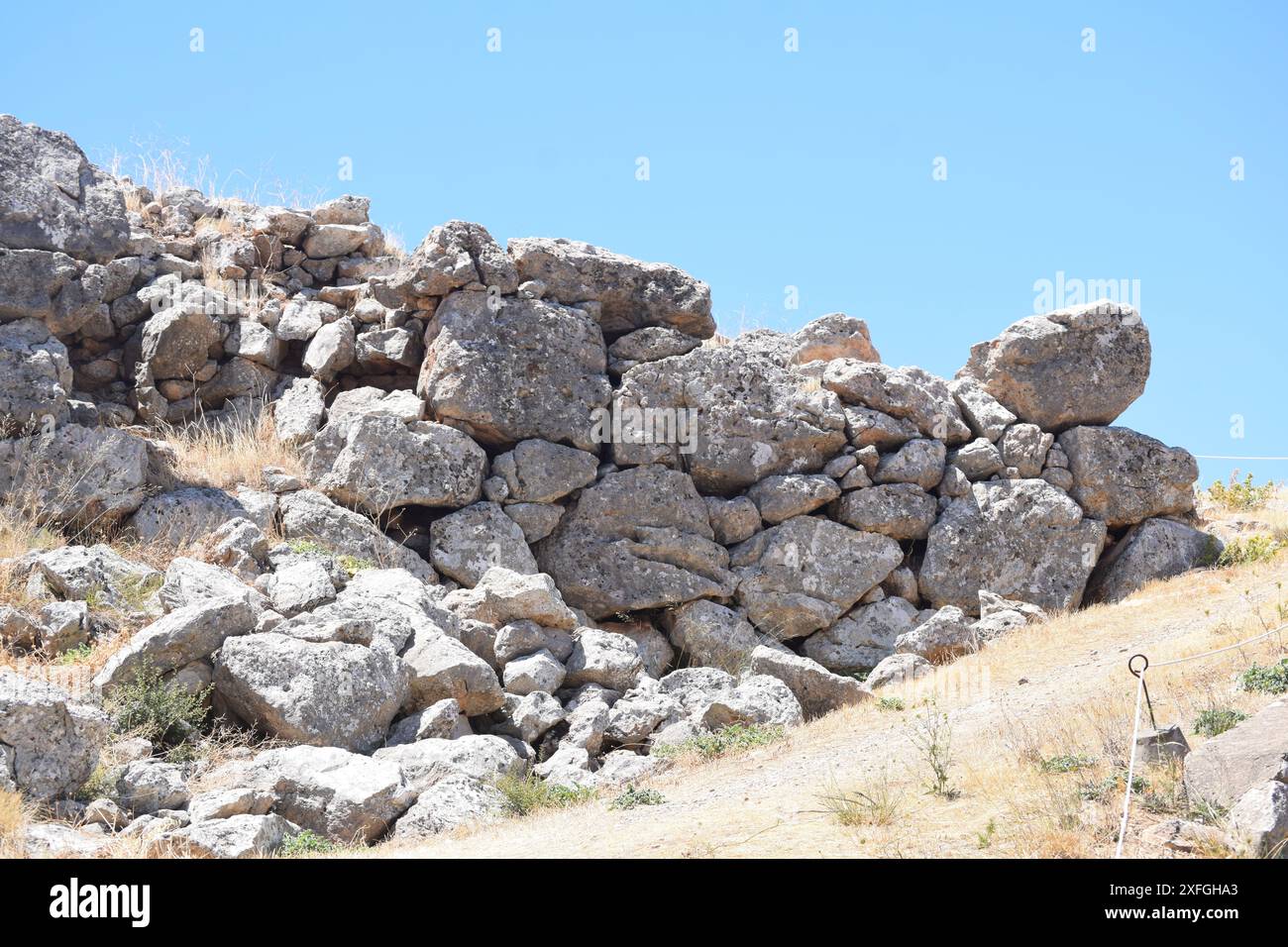 Ancient Copper age citadels in Argolis, Peloponnese, Greece Stock Photo ...