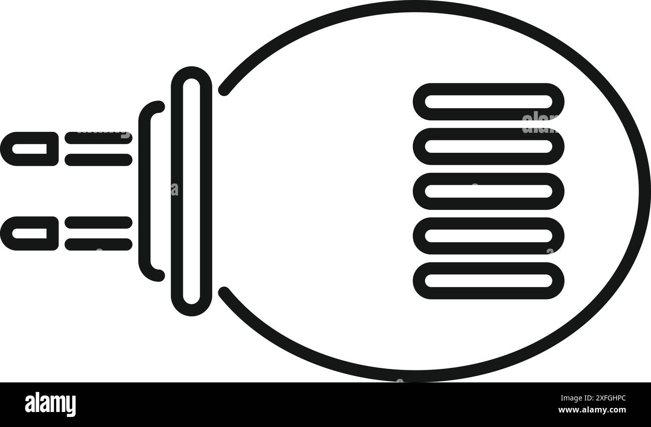 Electric Plug Being Connecting To Power Socket Line Icon For Apps And