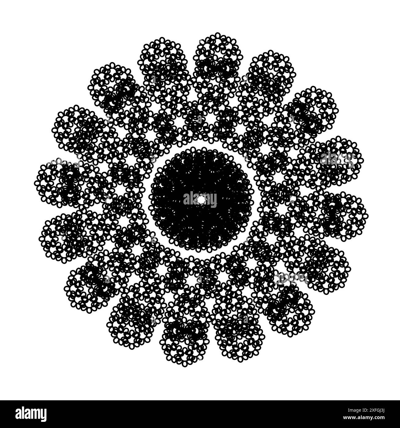 Black and white abstract pattern of round shape Stock Vector Image ...