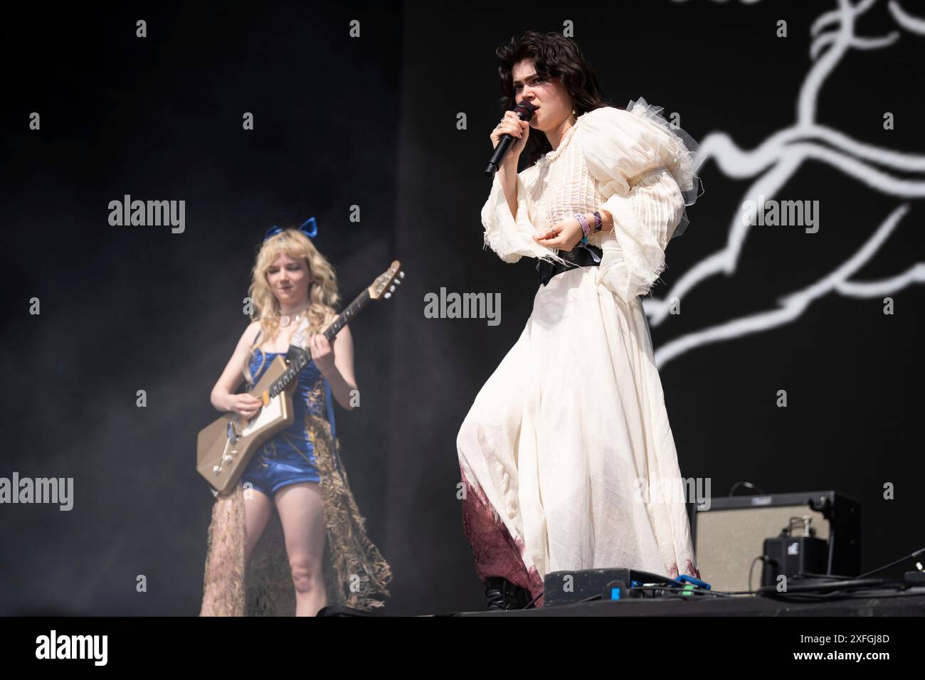 Emily Roberts, left, and Abigail Morris of the rock band 'The Last ...