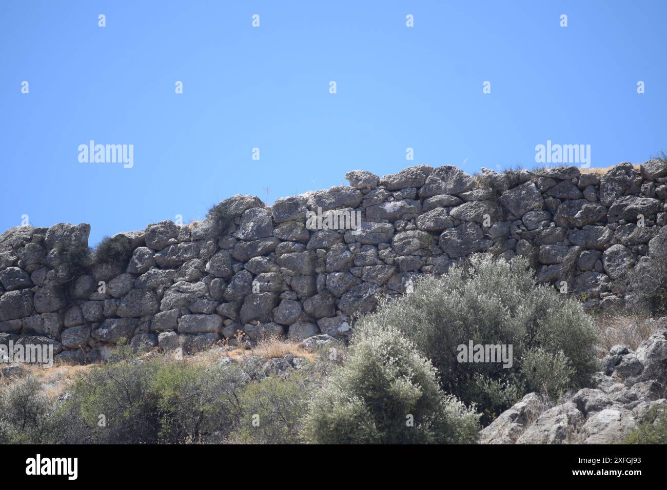 Ancient Copper age citadels in Argolis, Peloponnese, Greece Stock Photo ...
