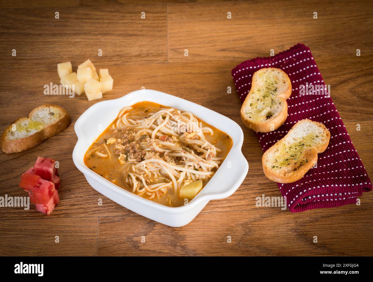Sopa criolla a la minuta Buffet table assorted peruvian Food popular ...