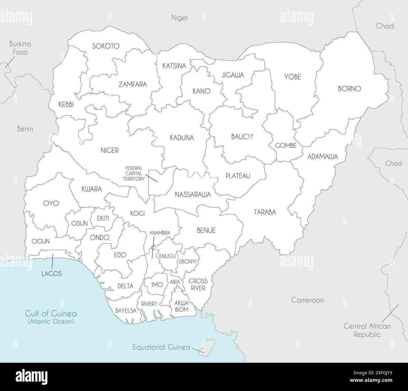 geographic map of nigeria