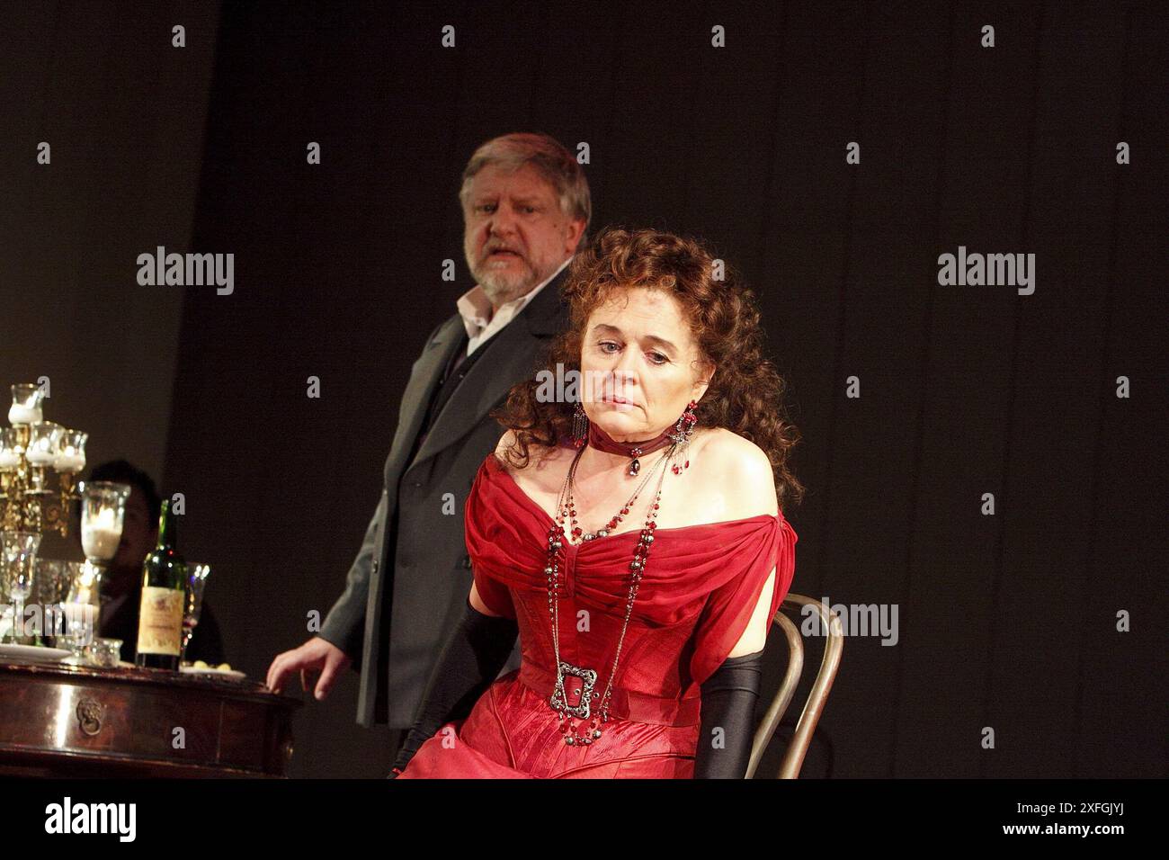 Sinead Cusack (Ranevskaya), Simon Russell Beale (Lopakhin) in THE ...