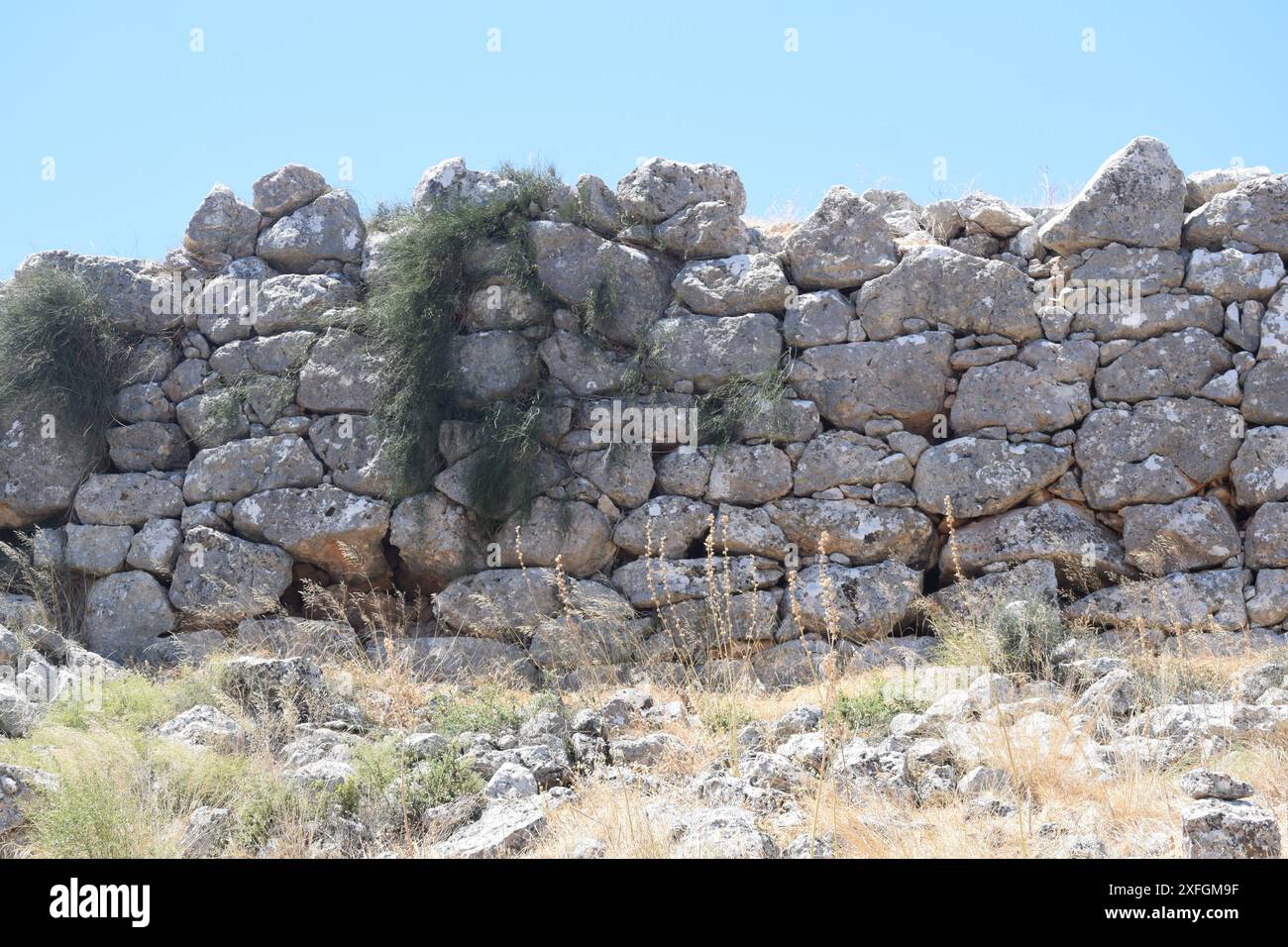 Ancient Copper age citadels in Argolis, Peloponnese, Greece Stock Photo ...