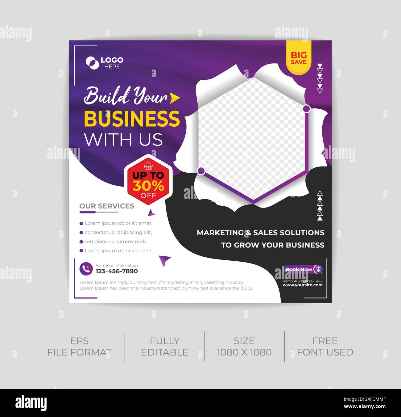 Creative facebook post template Stock Vector Images - Alamy