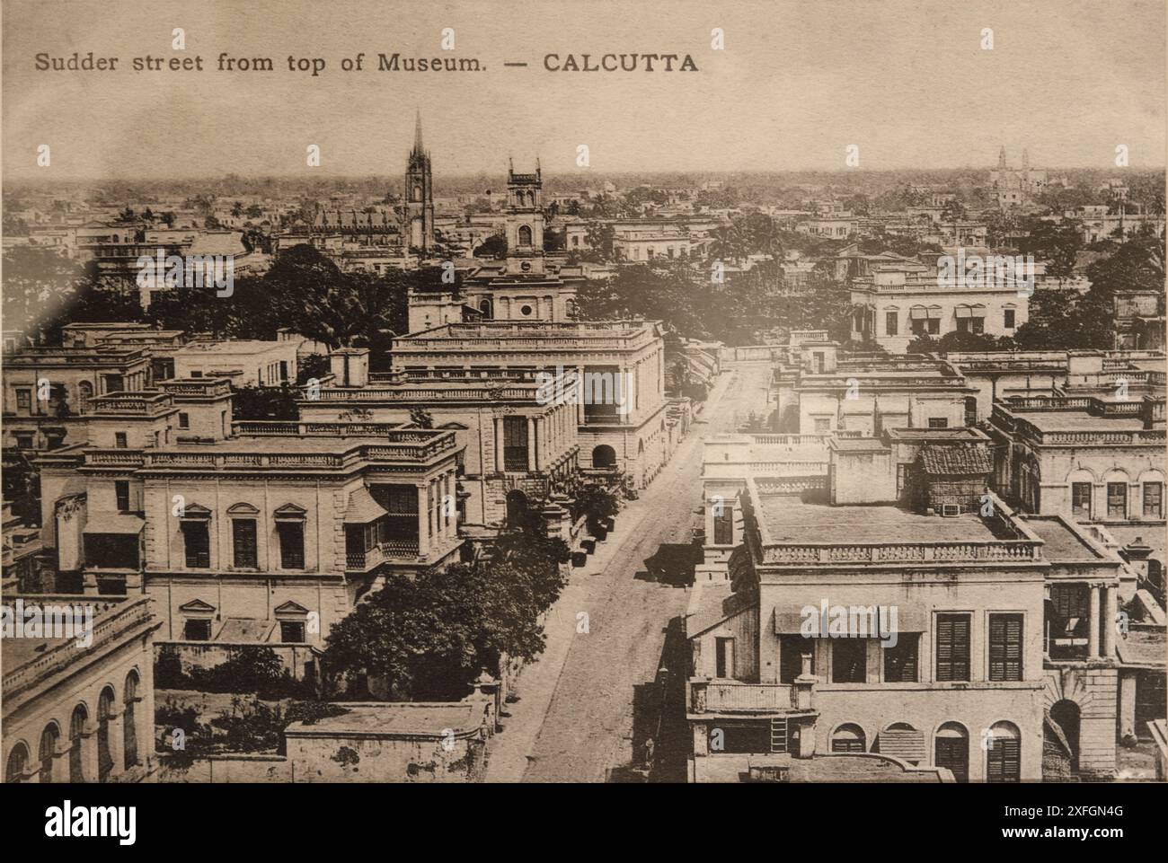 Sudder street from top of Museum, Calcutta. 1870-1920 photograph of ...