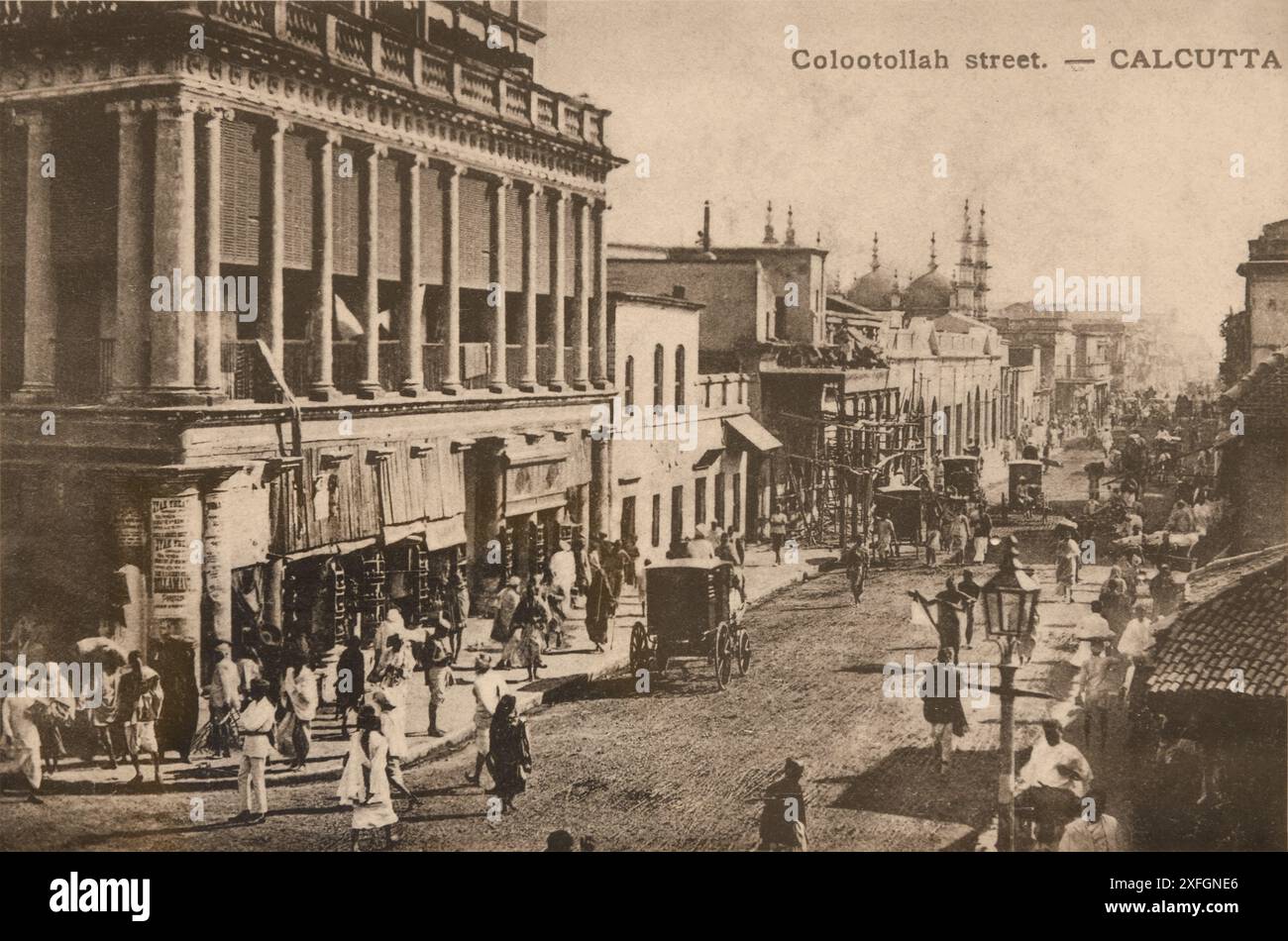 Colootollah Street, Calcutta. 1870-1920 photograph of Calcutta (Kolkata ...