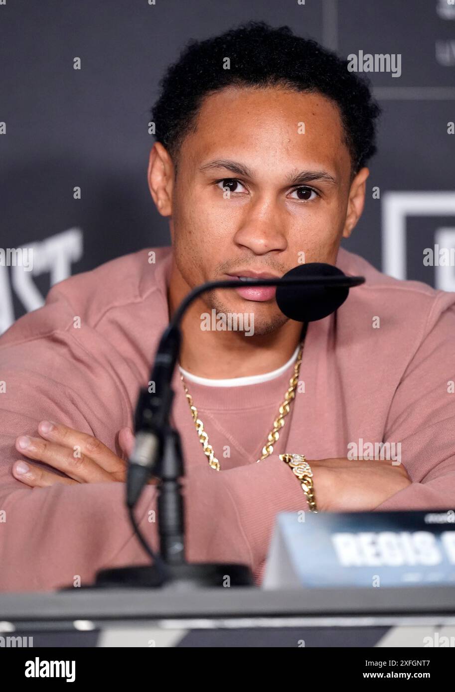 Boxer Regis Prograis during a press conference at Co-op Live ...