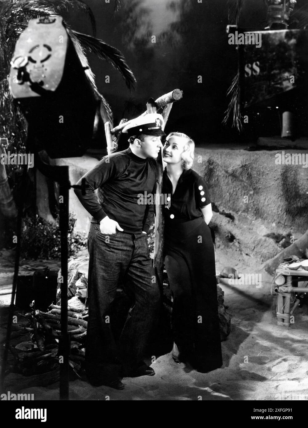 BING CROSBY and CAROLE LOMBARD on set candid during filming of WE'RE ...