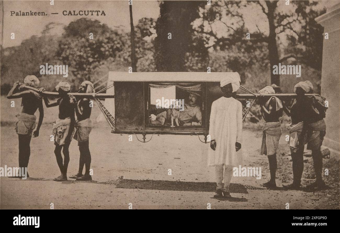 Palankeen, Calcutta. 1870-1920 photograph of Calcutta (Kolkata), India ...