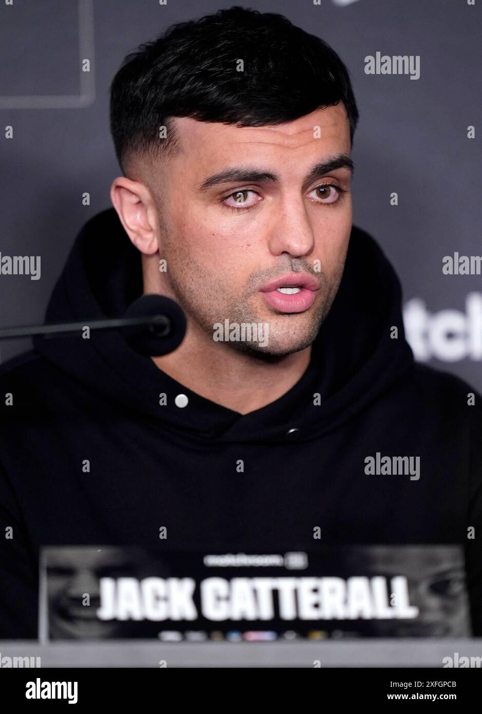 Boxer Jack Catterall during a press conference at Co-op Live ...