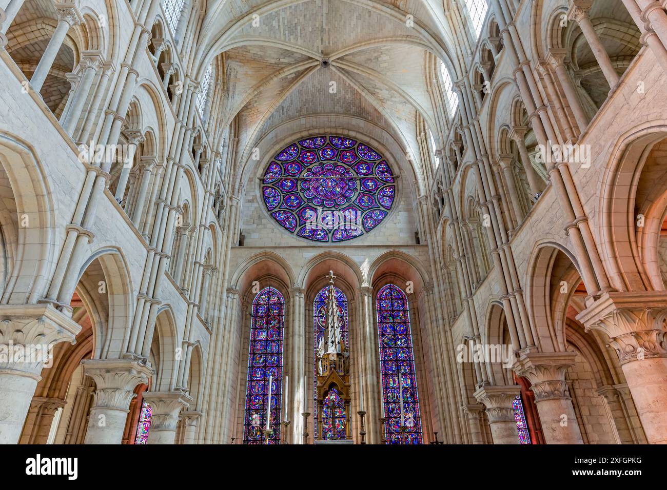 LAON FRANCE, JUNE 11, 2024 : interiors and architectural details of ...