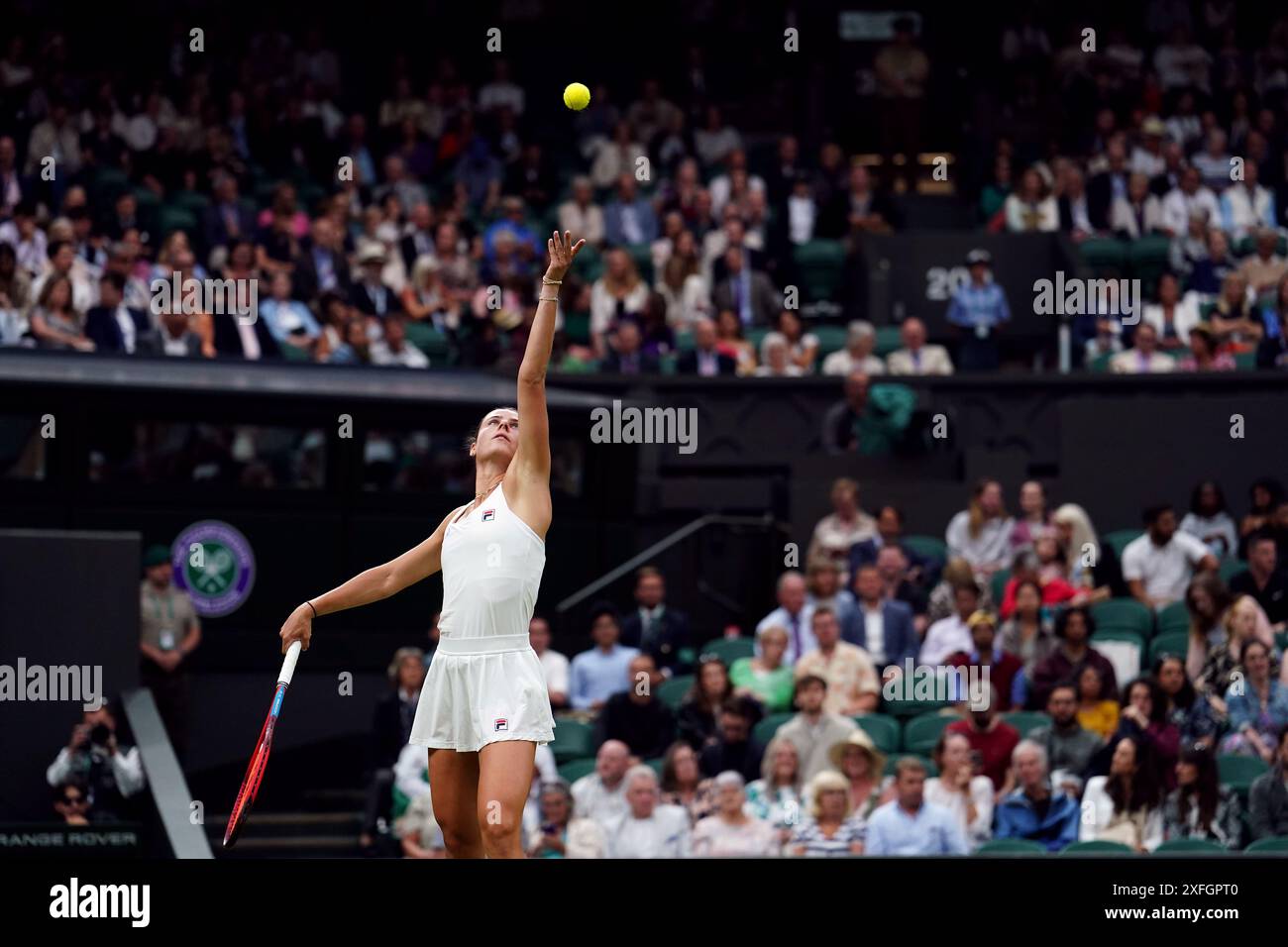 Emma Navarro in action against Naomi Osaka (not pictured) on day three ...