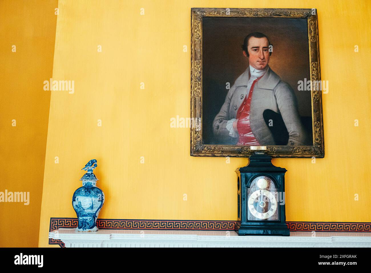 Detail from a room at the historic Nathaniel Russell House, Charleston ...